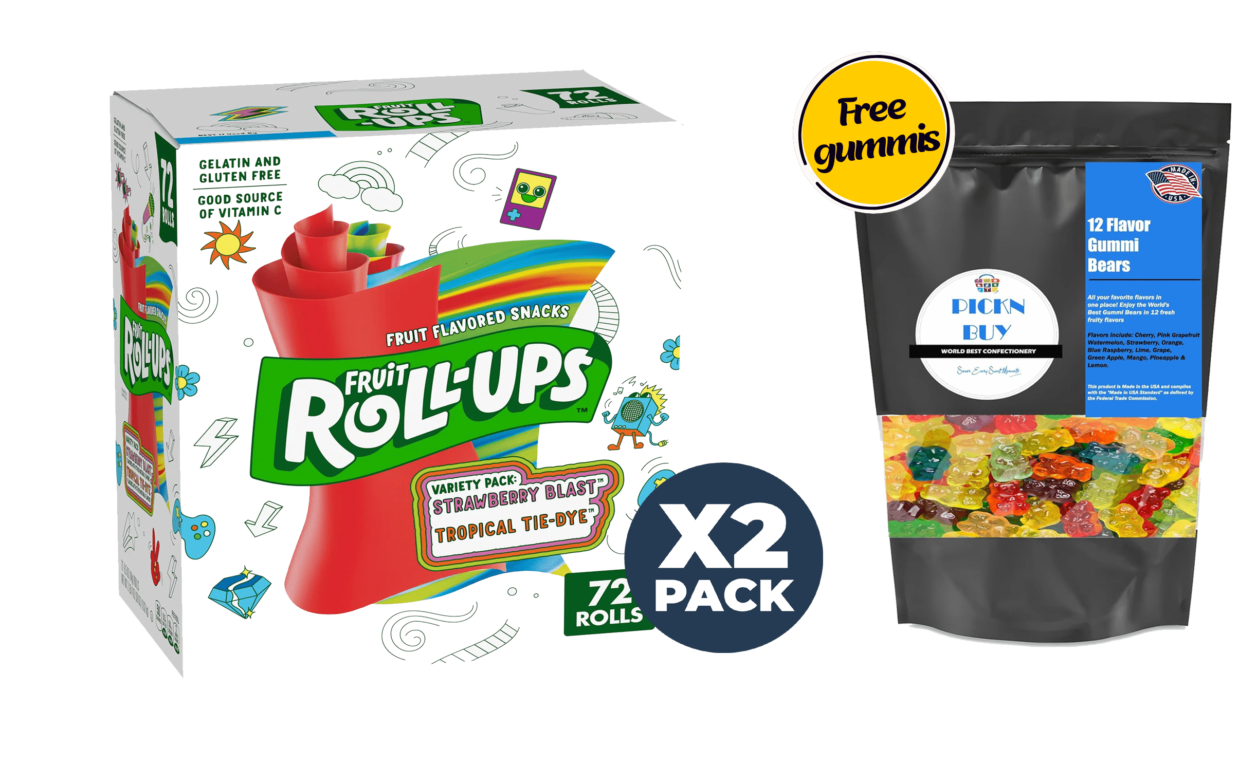 Fruit Roll-Ups Variety Pack, 0.5 oz. - Walmart.com