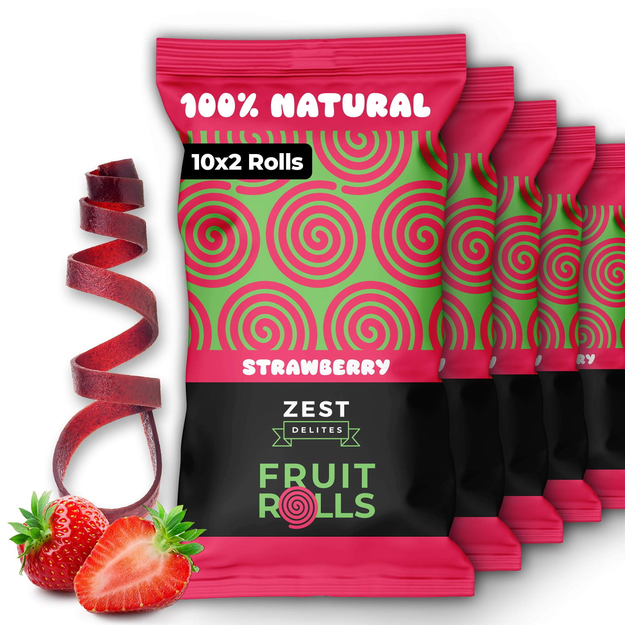 Fruit Rolls by Zest DPF11 Delites, 100% Natural Healthy Fruit Snacks ...