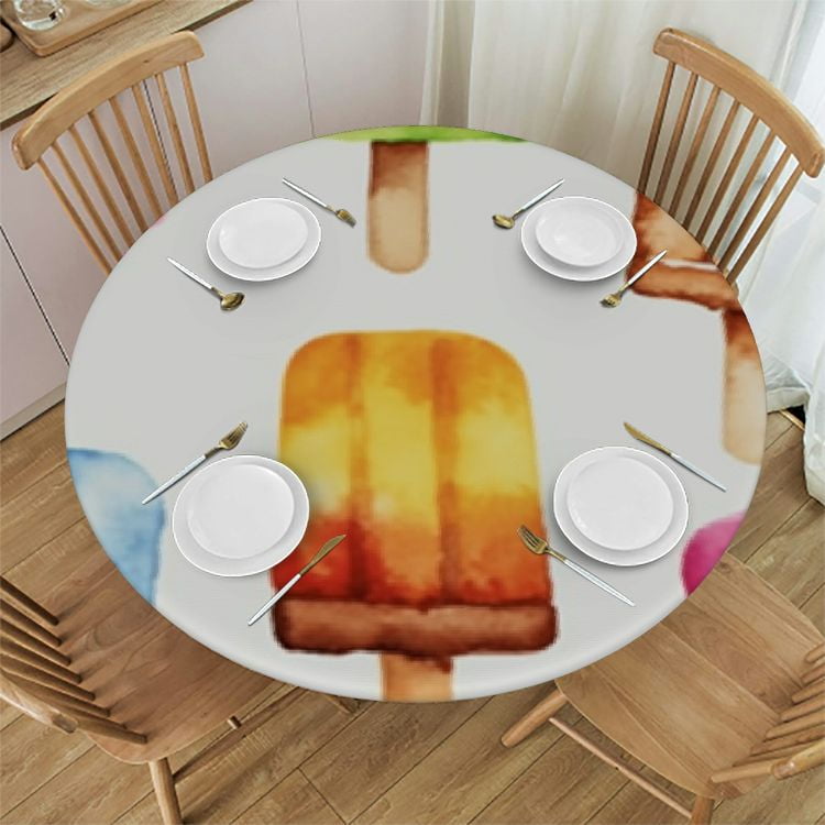 Fruit Round Tablecloth with Elastic Fitted Round Table Cover - Walmart.com