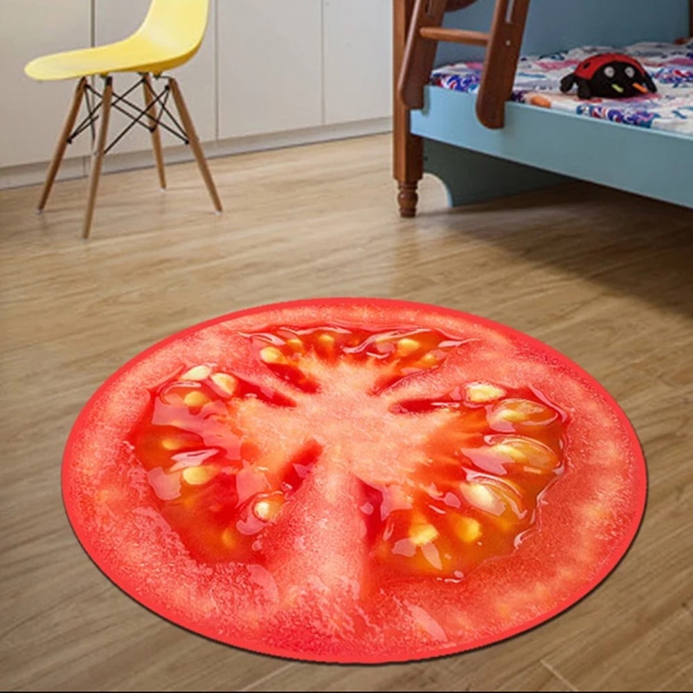 Fruit Rug Fruit Non-Slip Round Area Rugs Kitchen Floor Mat Soft Floor ...