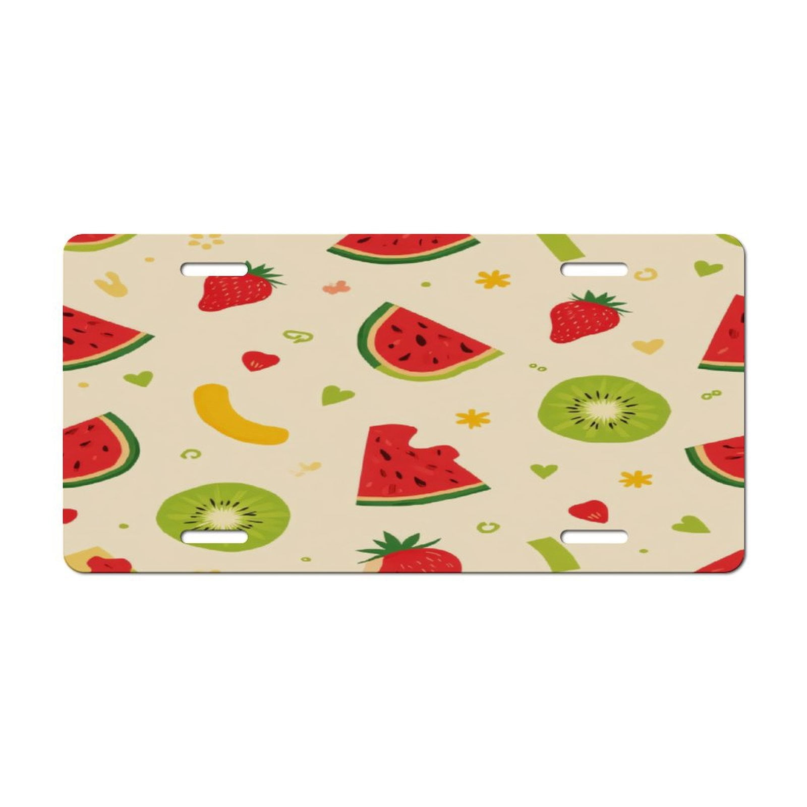 Fruit Salad Print Pattern Car Decorative Front License Plate,Vanity Tag ...
