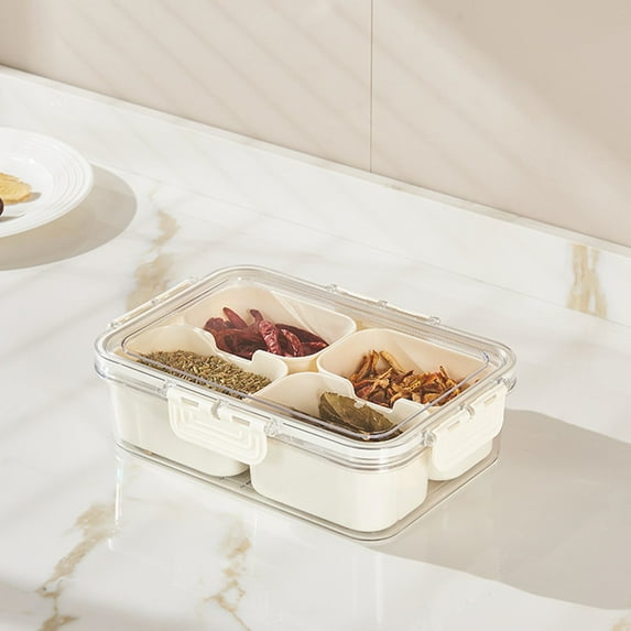 Fruit Salad Storage Box | 4 Compartment Food Grade Plastic | Sealed ...