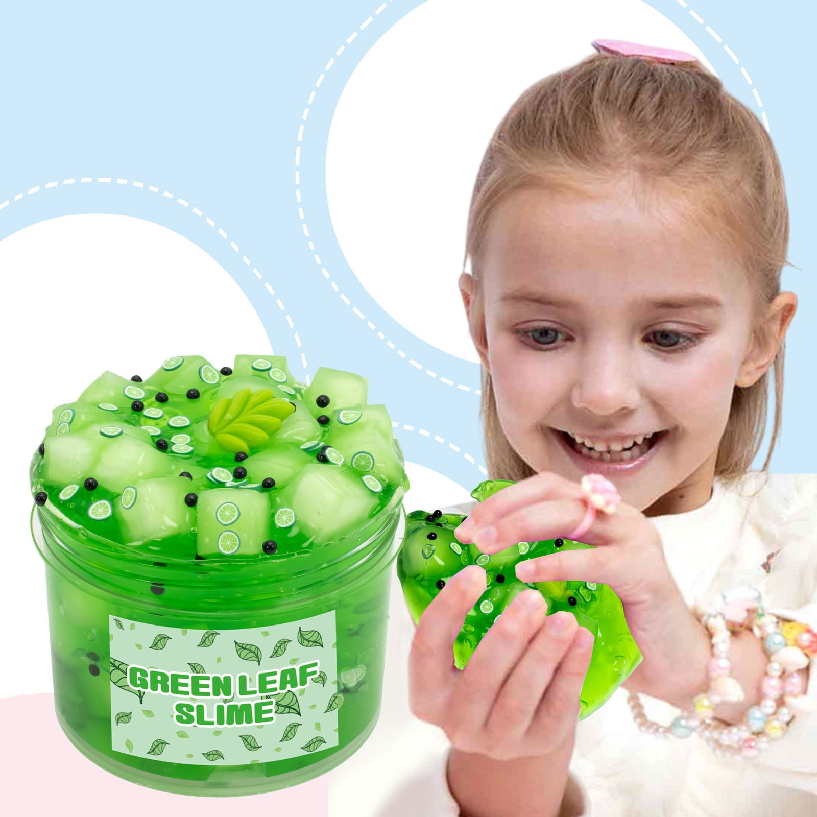 Fruit Scented Crystal Slime Kit for Kids Sensory Toys, 70ml Stretchy ...