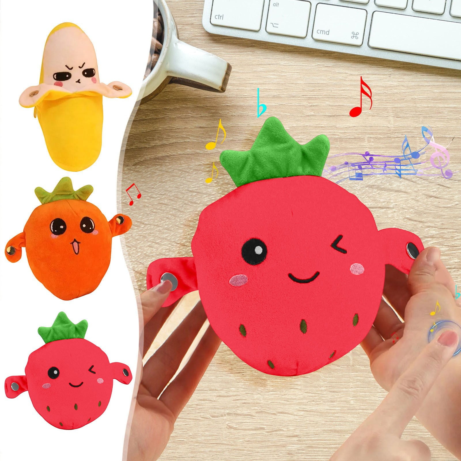 Fruit Sensor Beat Piano Toy | Interactive Sensor Doll | Musical Plush ...