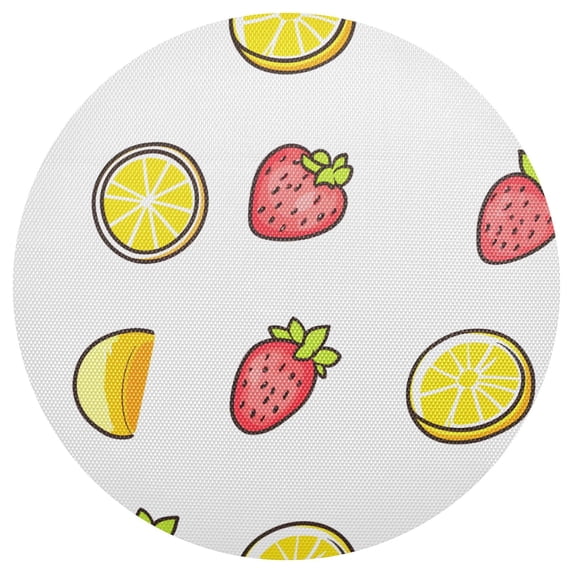 Fruit Series 15.4in Diameter PVC Plate Mat, Heat-Resistant and Cuttable ...
