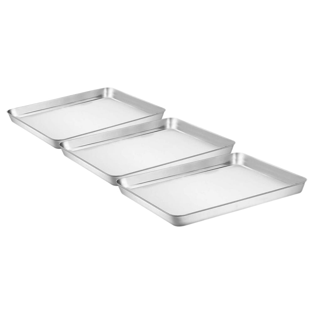 Fruit Serving Tray Metal Dinner Plate 430 Stainless Steel Grill Pan ...