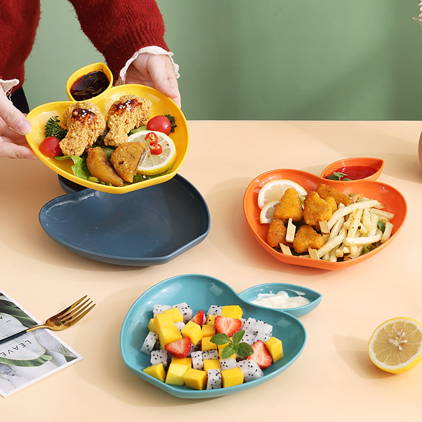 Fruit Shape Dish Sauce Vinegar Holder Food Grade Multi-functional ...