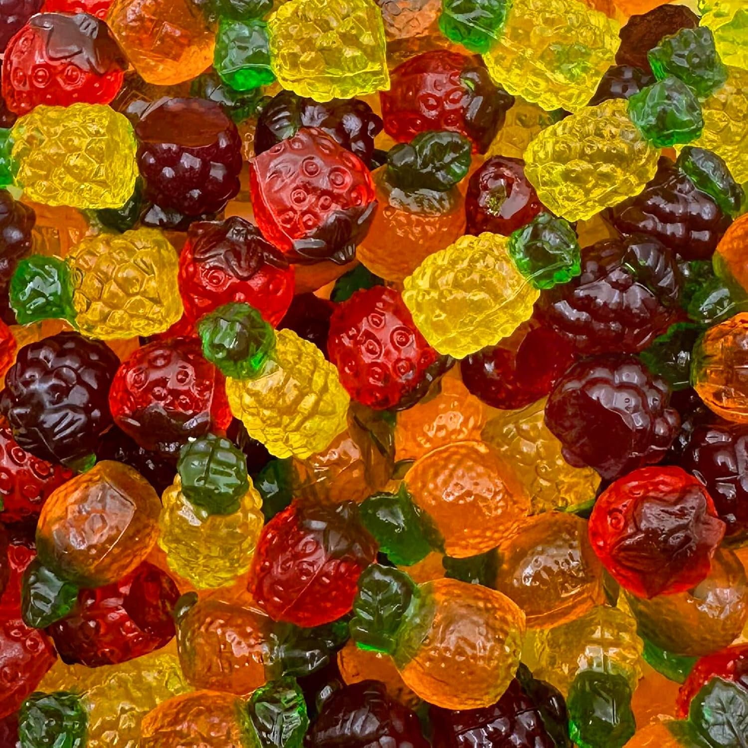 Fruit-Shaped 3D Gummy Candy | 1-Pound Pack | Assorted Fruit Flavors ...