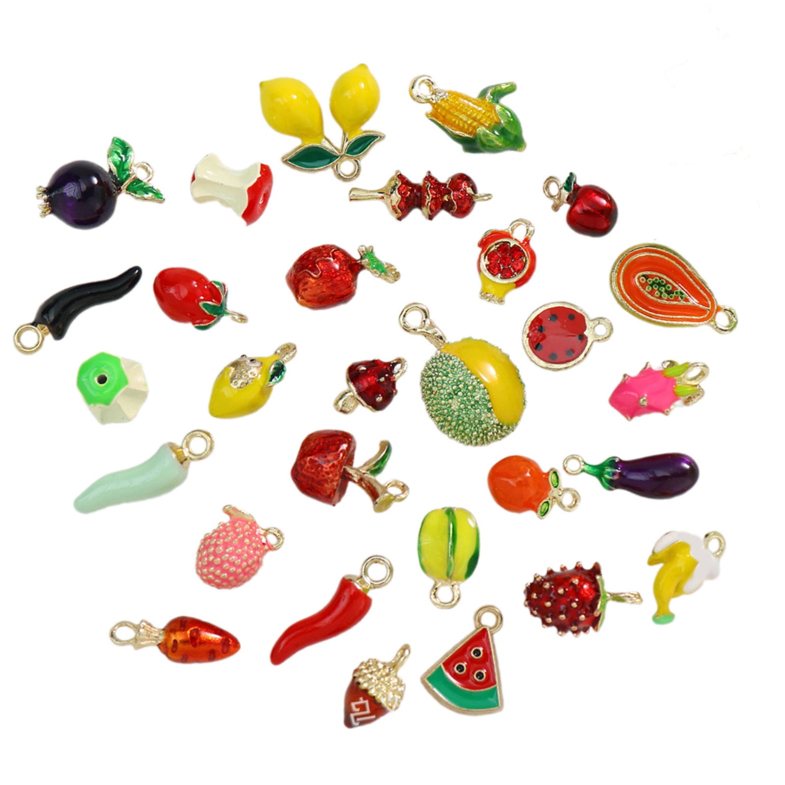 Fruit Shaped Alloy Charm Crafting Supplies With Secure Hook and Long ...