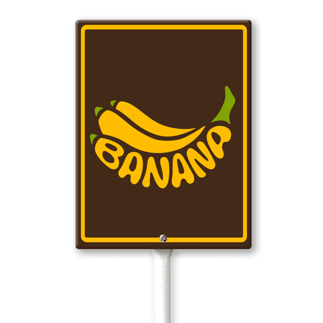 Fruit Signs For Garden With Stake Fresh Banana Fruit Yard Sign ...