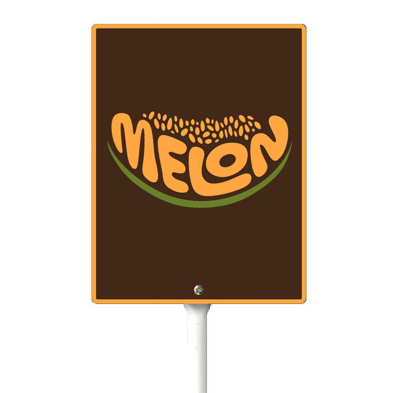 Fruit Signs For Garden With Stake Fresh Melon Fruit Yard Sign Vegetable ...