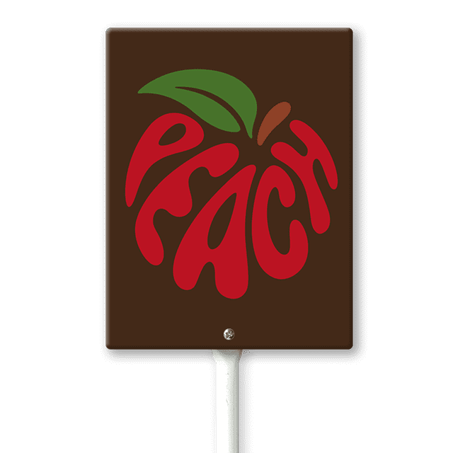 Fruit Signs For Garden With Stake Fresh Peach Fruit Yard Sign Vegetable ...