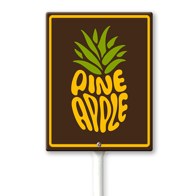 Fruit Signs For Garden With Stake Fresh Pineapple Fruit Yard Sign ...