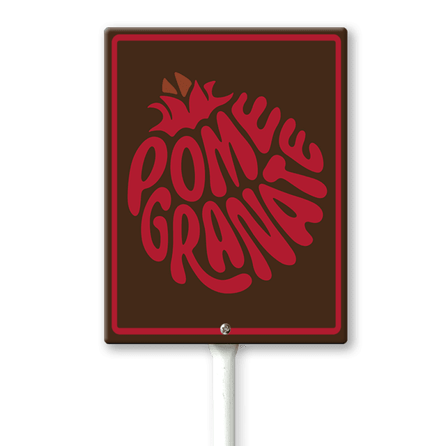 Fruit Signs For Garden With Stake Fresh Pomegranate Fruit Yard Sign ...