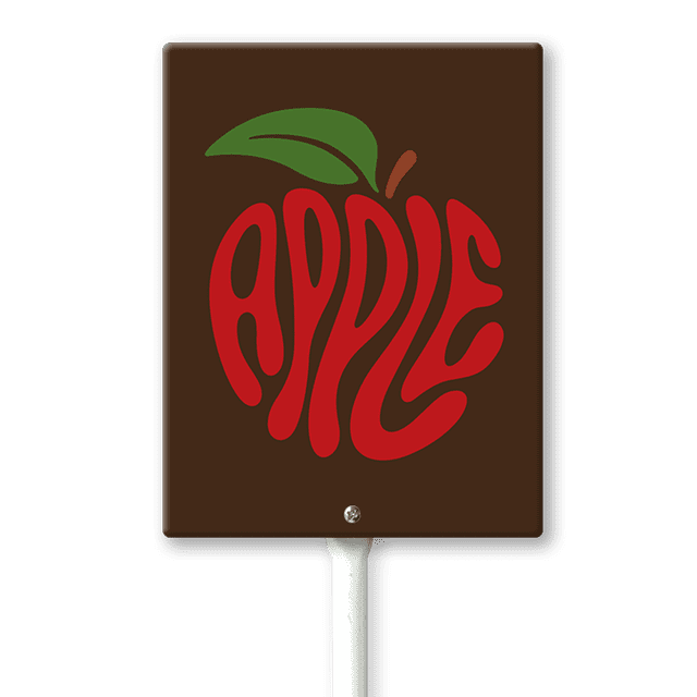 Fruit Signs For Garden With Stake Fresh Red Apple Fruit Yard Sign ...