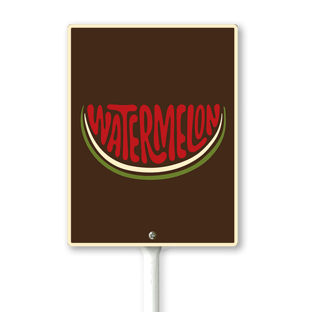 Fruit Signs For Garden With Stake Fresh Watermelon Fruit Yard Sign ...