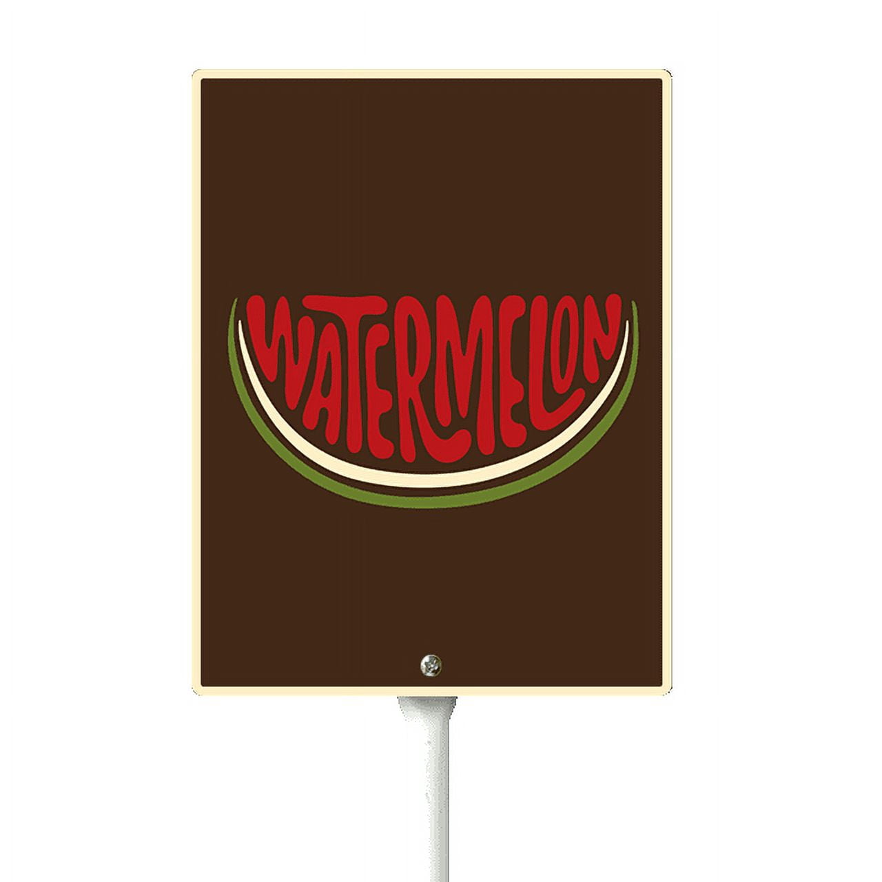 Fruit Signs For Garden With Stake Fresh Watermelon Fruit Yard Sign ...