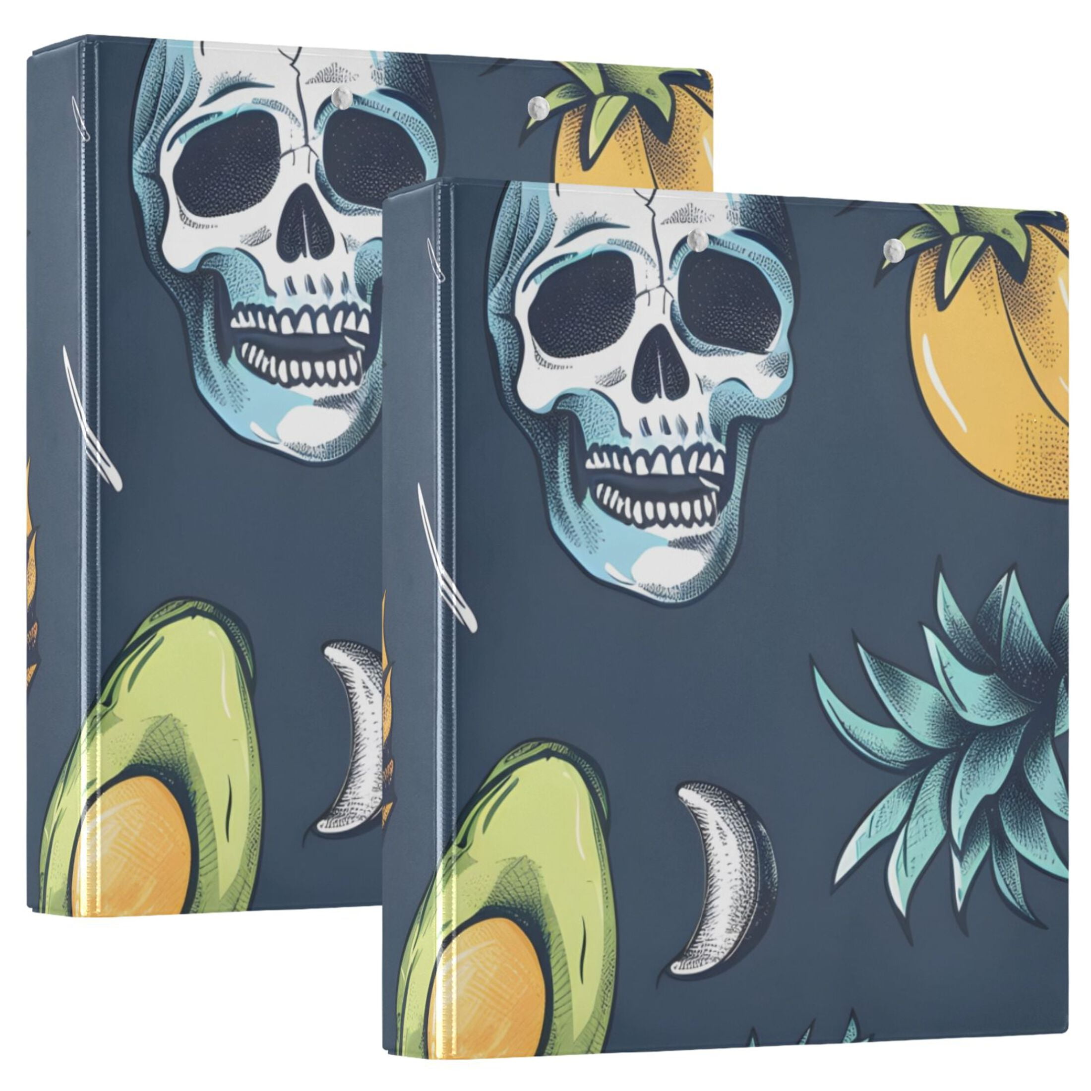 Fruit Skeleton 3 Ring Binders 1.5 inch Hardcover File Folders with ...