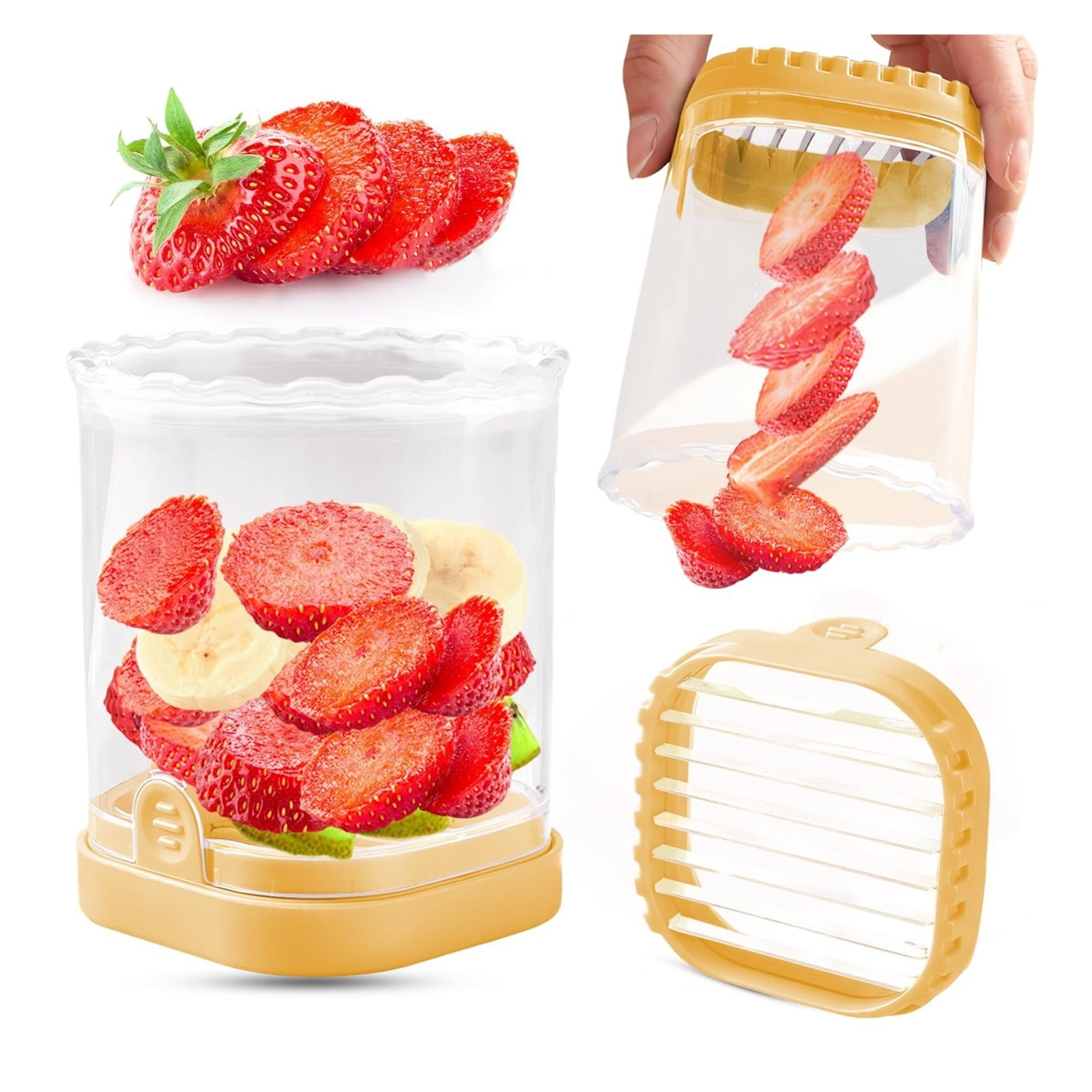 Fruit Slicer Cup | Strawberry Slicer | Banana Slicer | Grape Cutter ...