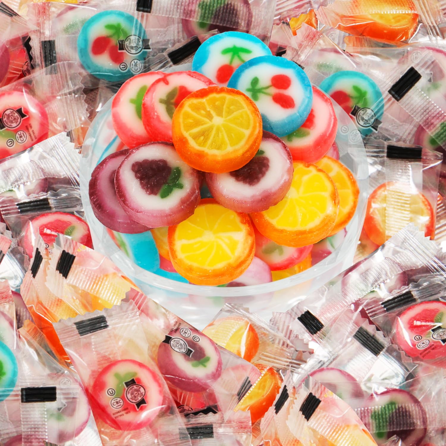 Fruit Slices CandyEGSC Individually Wrapped - Fruit Melody Hard Candy ...