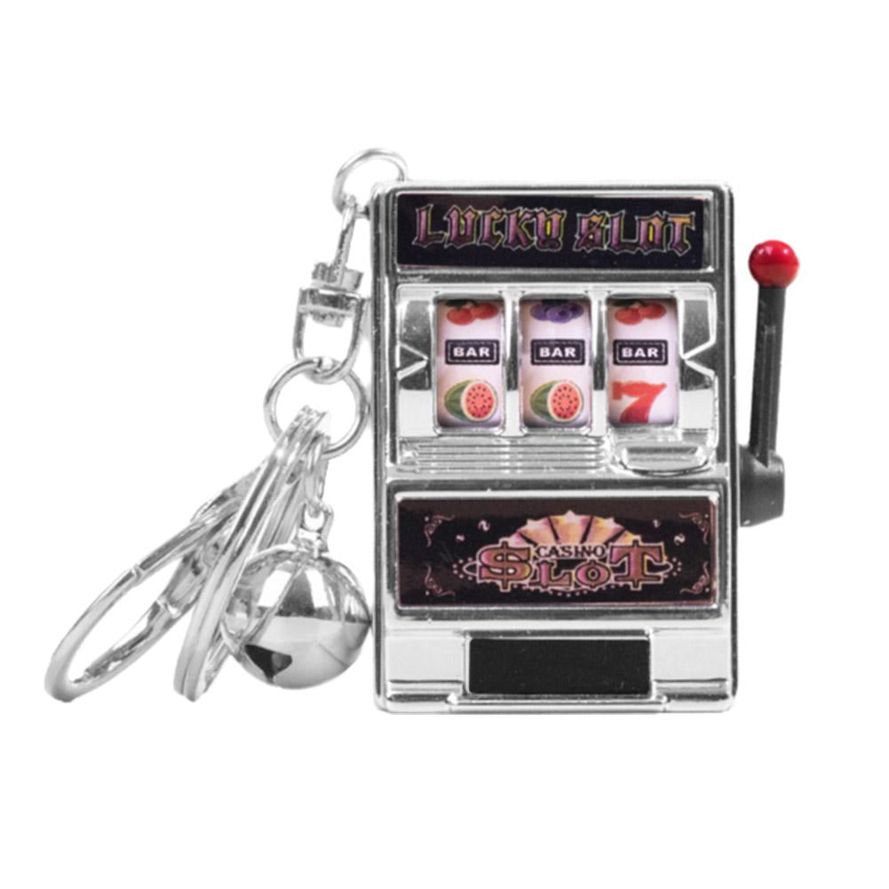 Fruit Slot Machine Keychain Lucky Charm Jackpot Keychains Mini Pendant ...