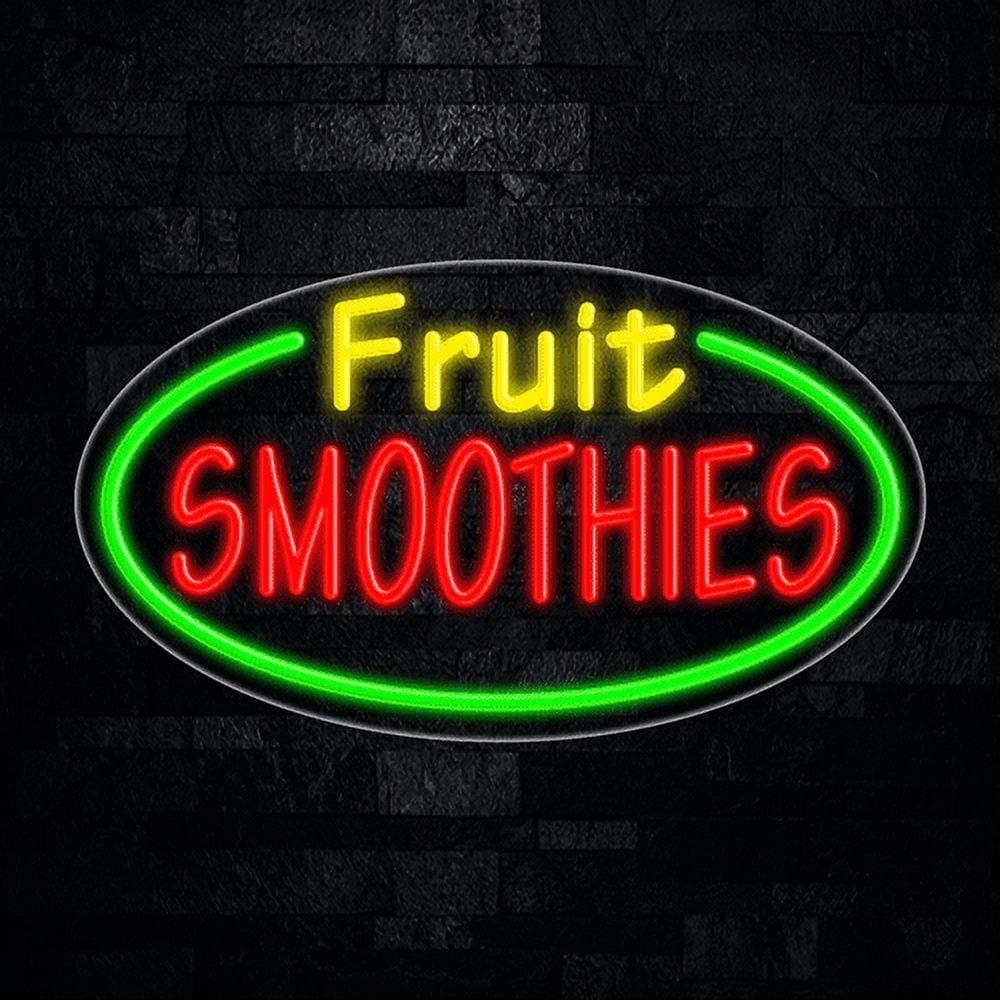 Fruit Smoothies LED Neon Sign 28"L x 16"H #34477 - Walmart.com