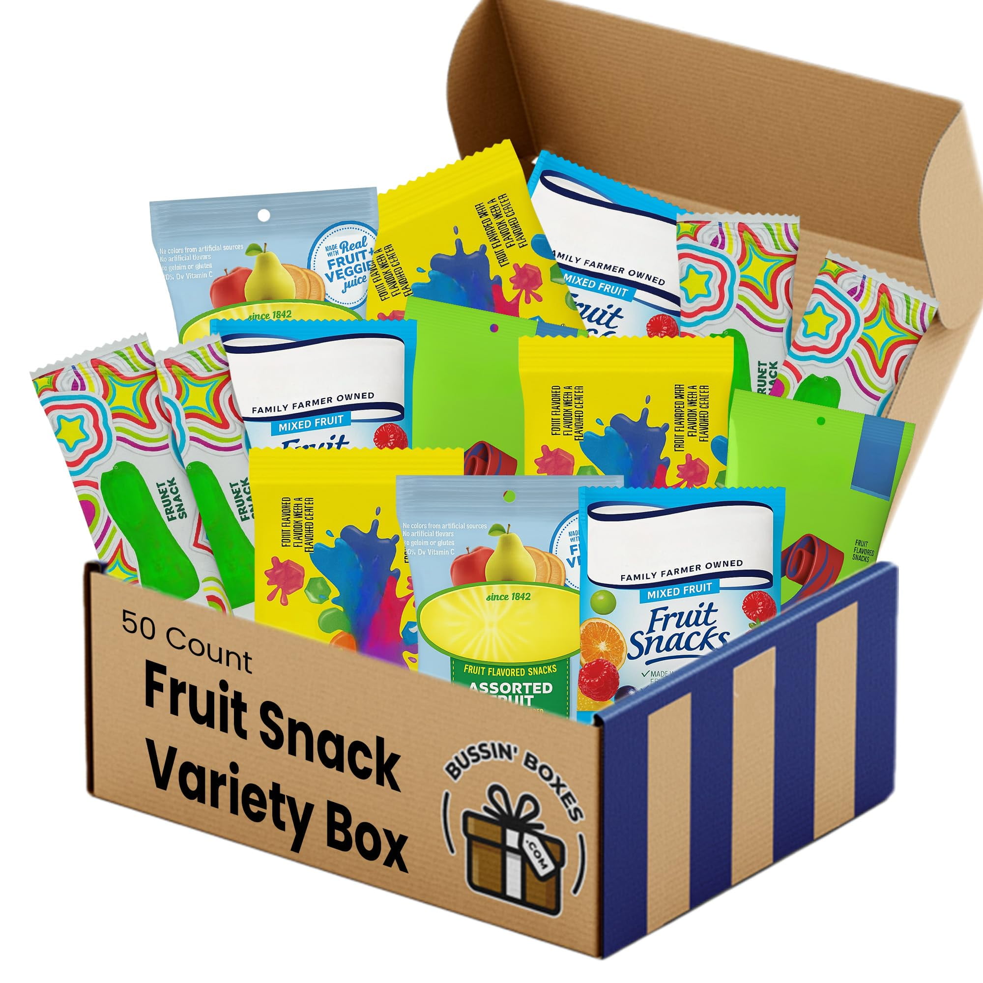 Fruit Snacks Bulk Pack DEF29 - 50 Count Individually Wrapped Pouches ...