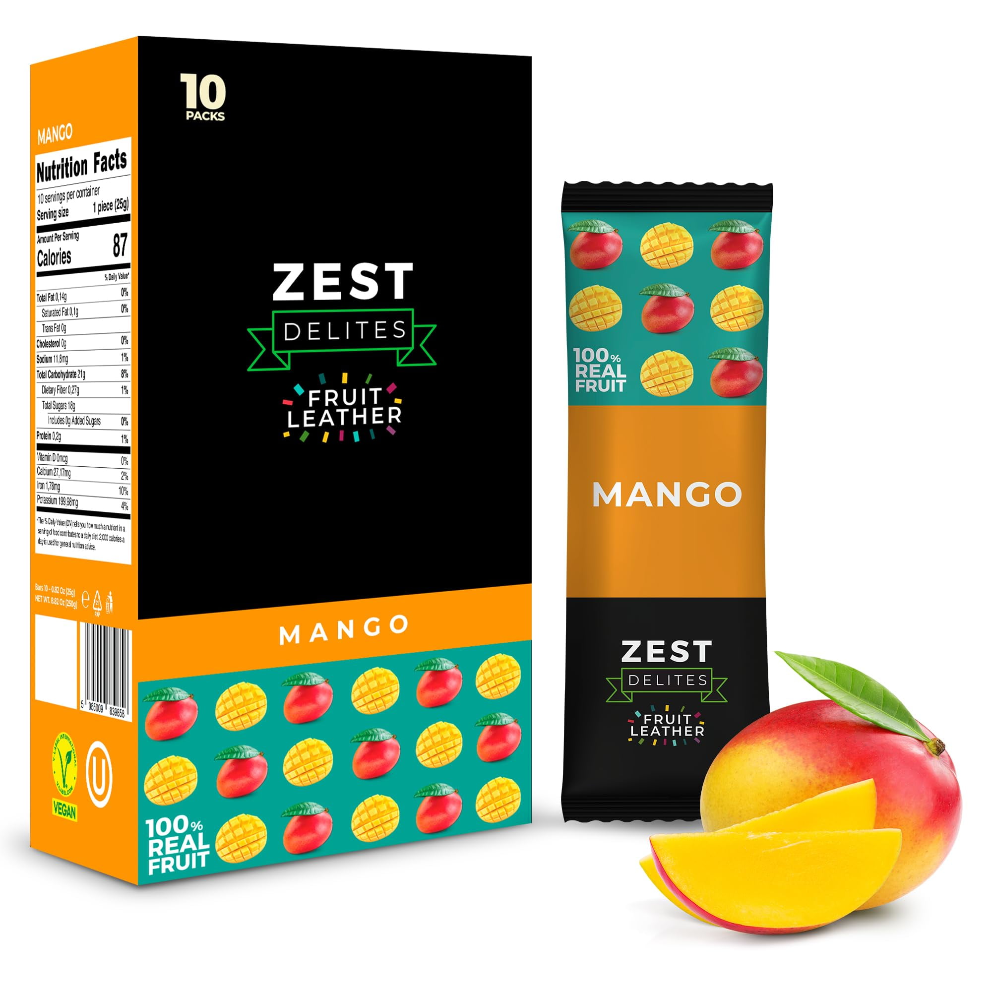 Fruit Snacks by Zest DMF15 Delites, Fruit Leather, Dried Mango Bars ...