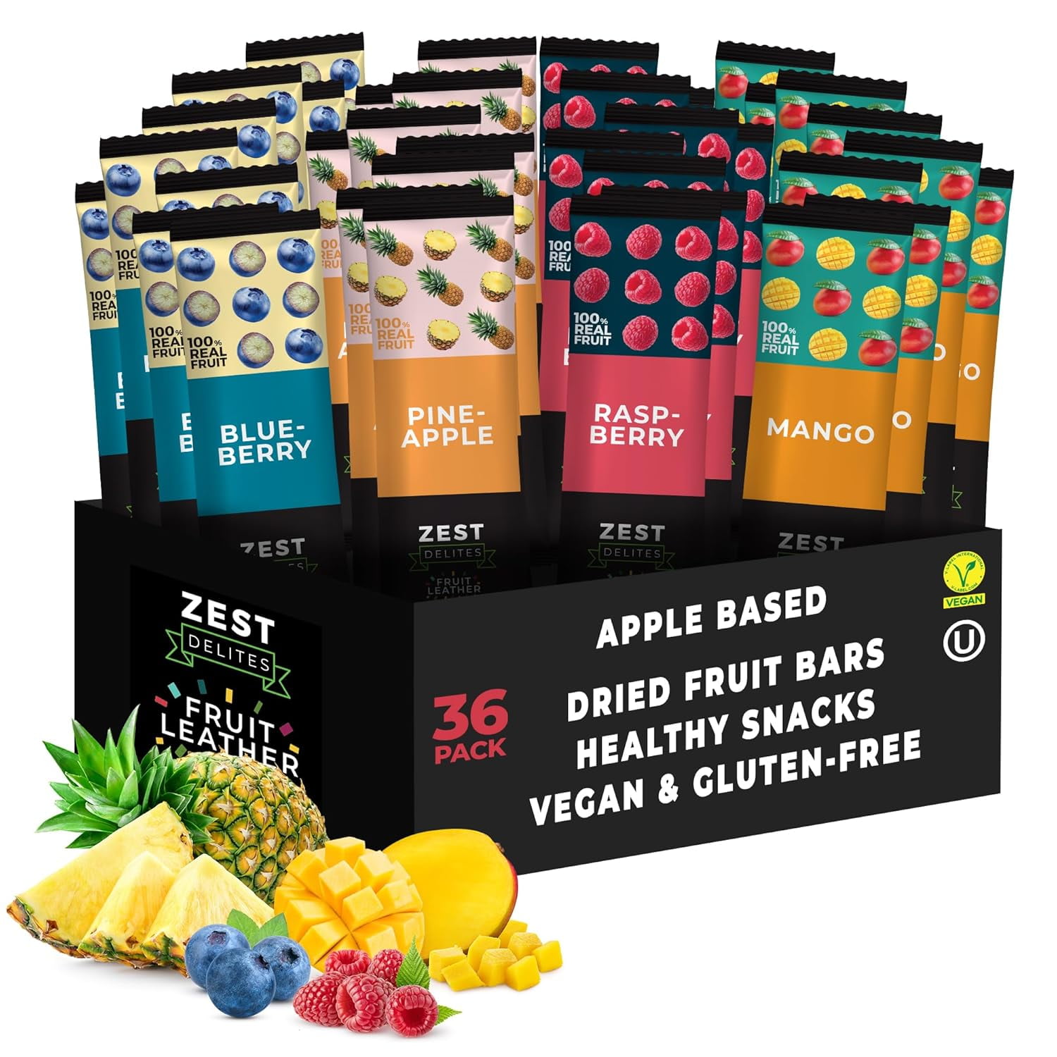 Fruit Snacks by Zest Delites, Fruit Leather, Healthy Snacks for Adults ...