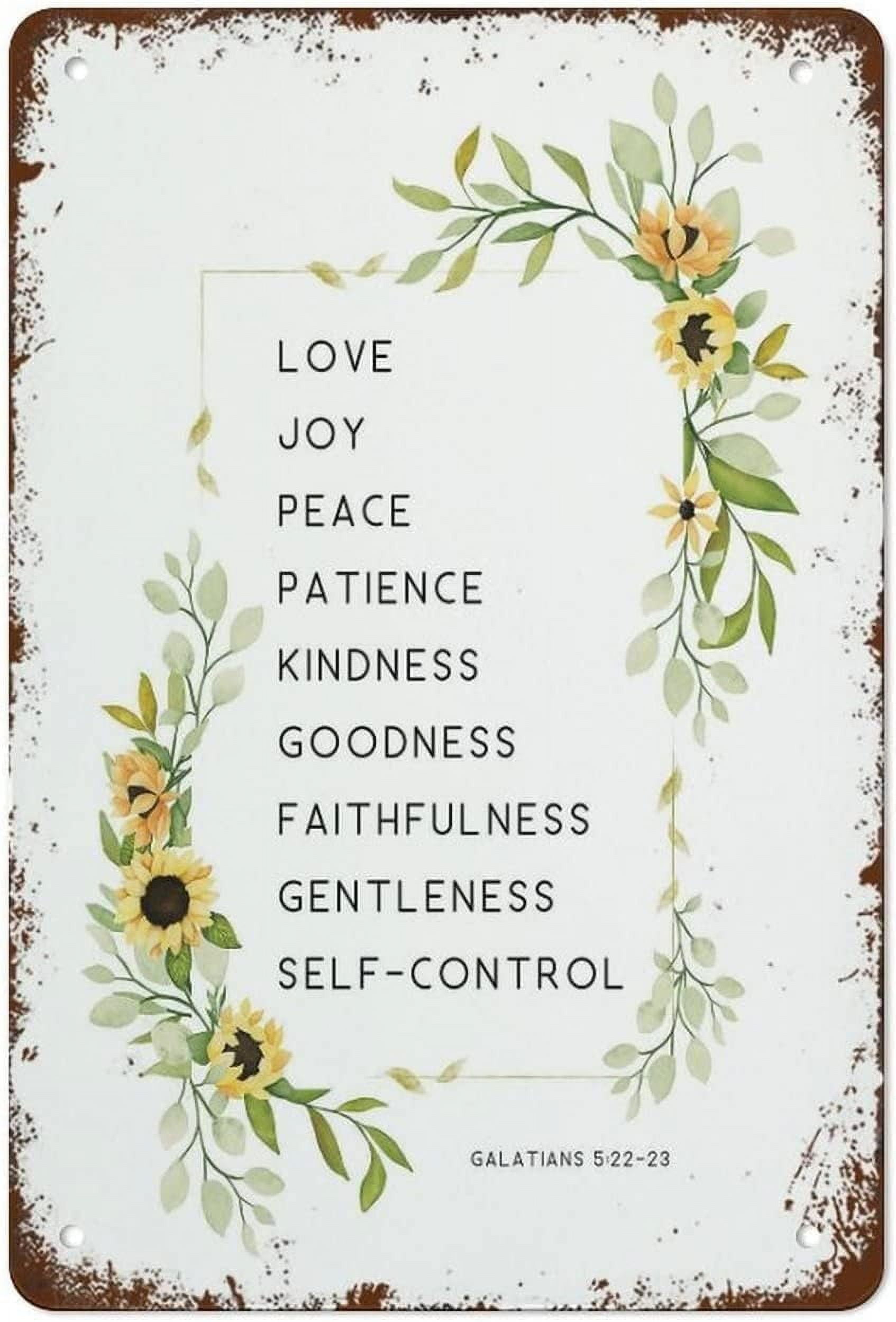 Fruit of The Spirit Metal Tin Signs-Metal Tin Signs Exquisite Wall Art ...