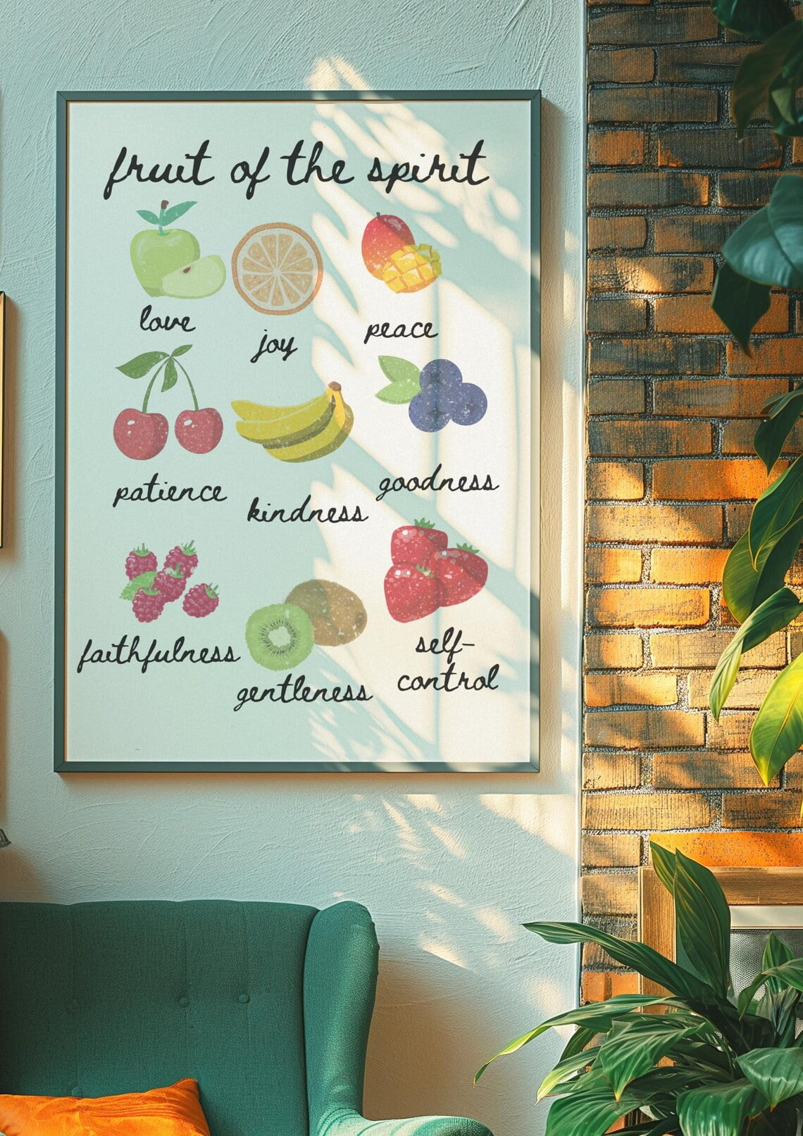 Fruit Of The Spirit Wall Art, Fruits Of The Spirit Print, Christian ...