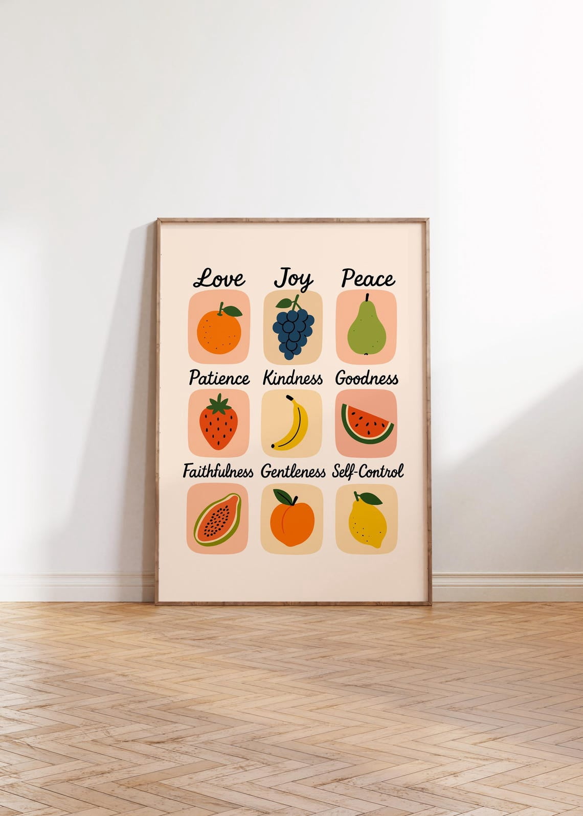 Fruit Of The Spirit Wall Art - Galatians 5:22 Christian Poster, Kids ...