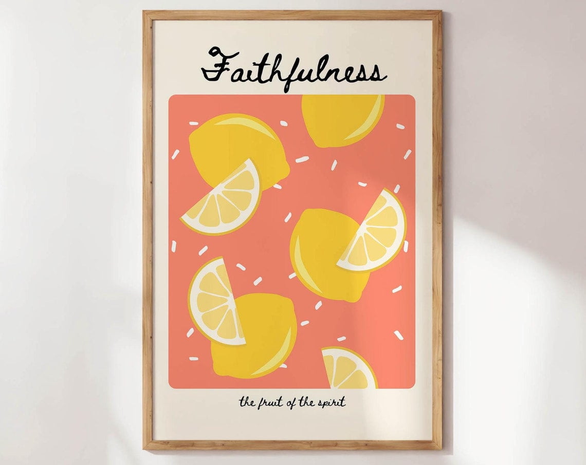 Fruit Of The Spirit Wall Art For Living Room Bible Verse Print ...