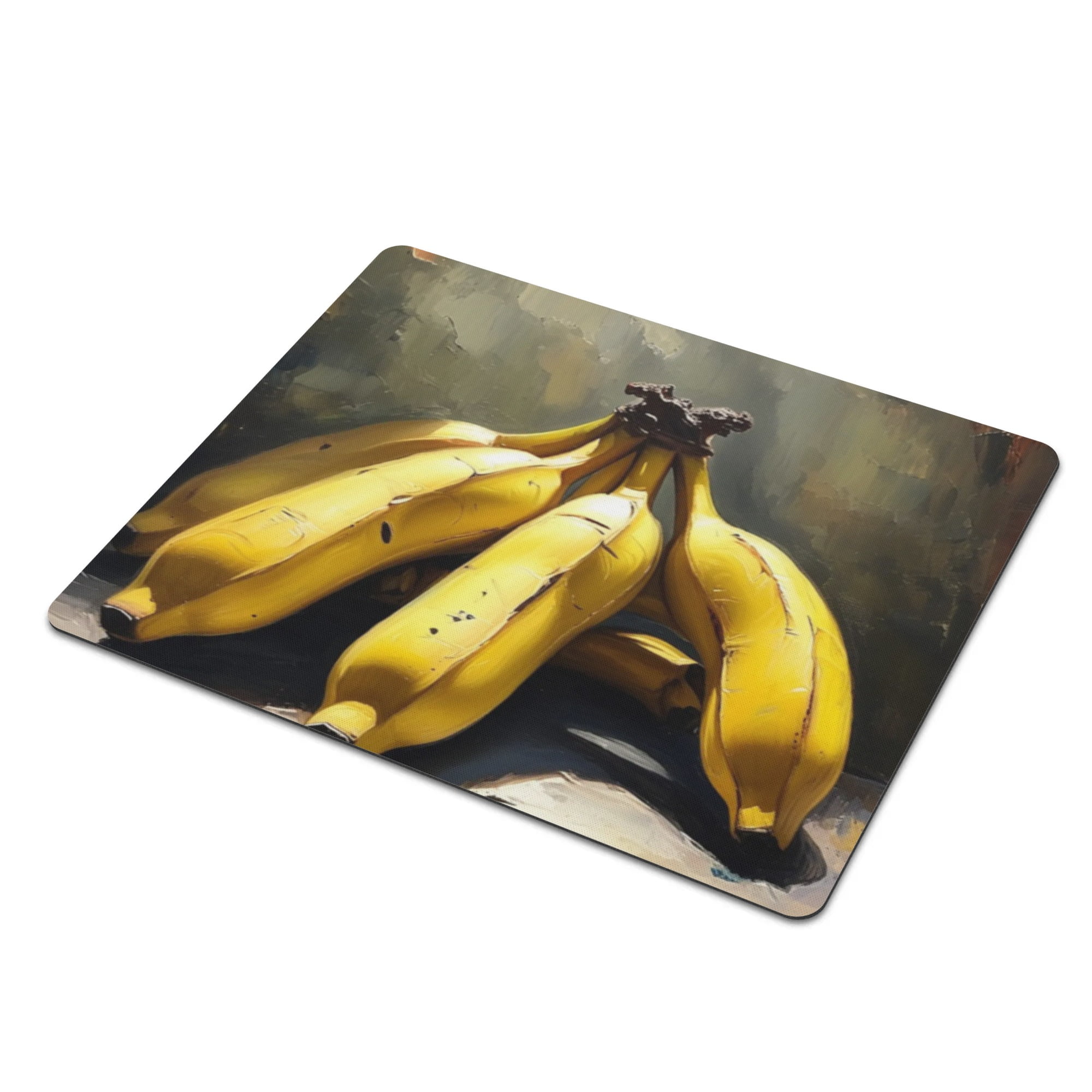 Fruit Square Mat MousePad Pad with Bananas Art Design, Non-Slip Rubber ...