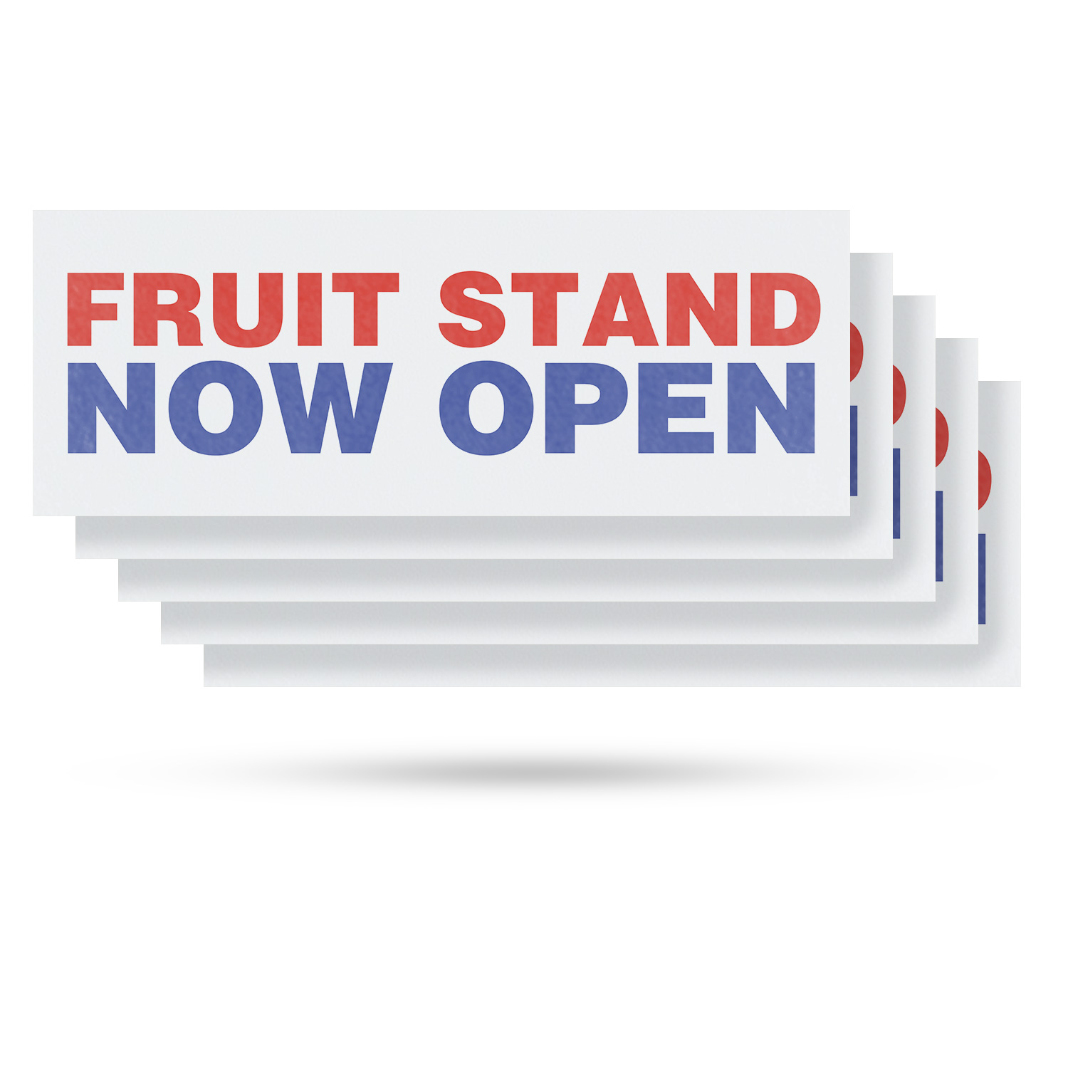 Fruit Stand Now Open Vinyl Decal 5 Pack of 12 Inch x 5 Inch ...
