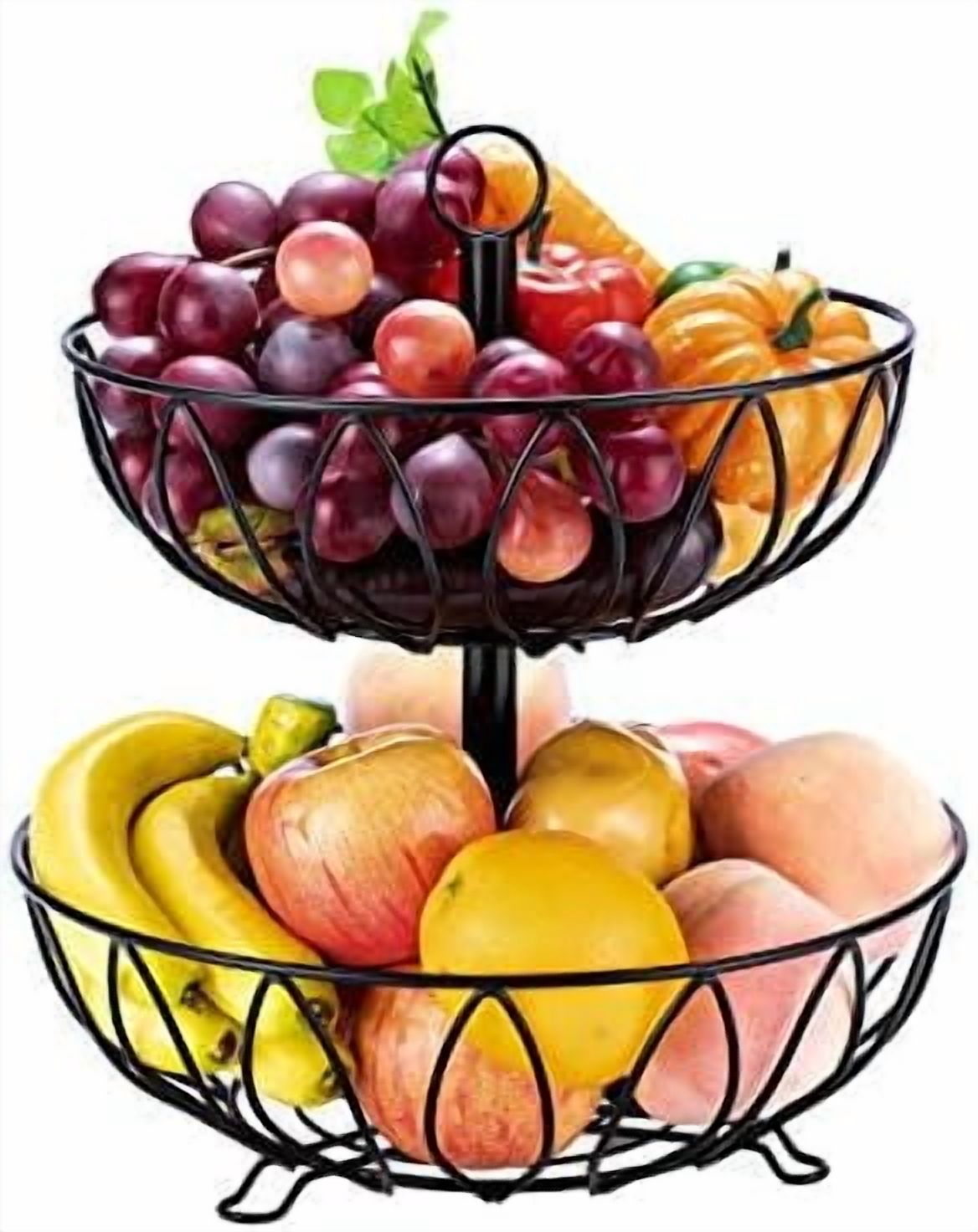 Fruit Stand Vegetables Basket Counter Top Fruit Basket Bowl Storage for ...
