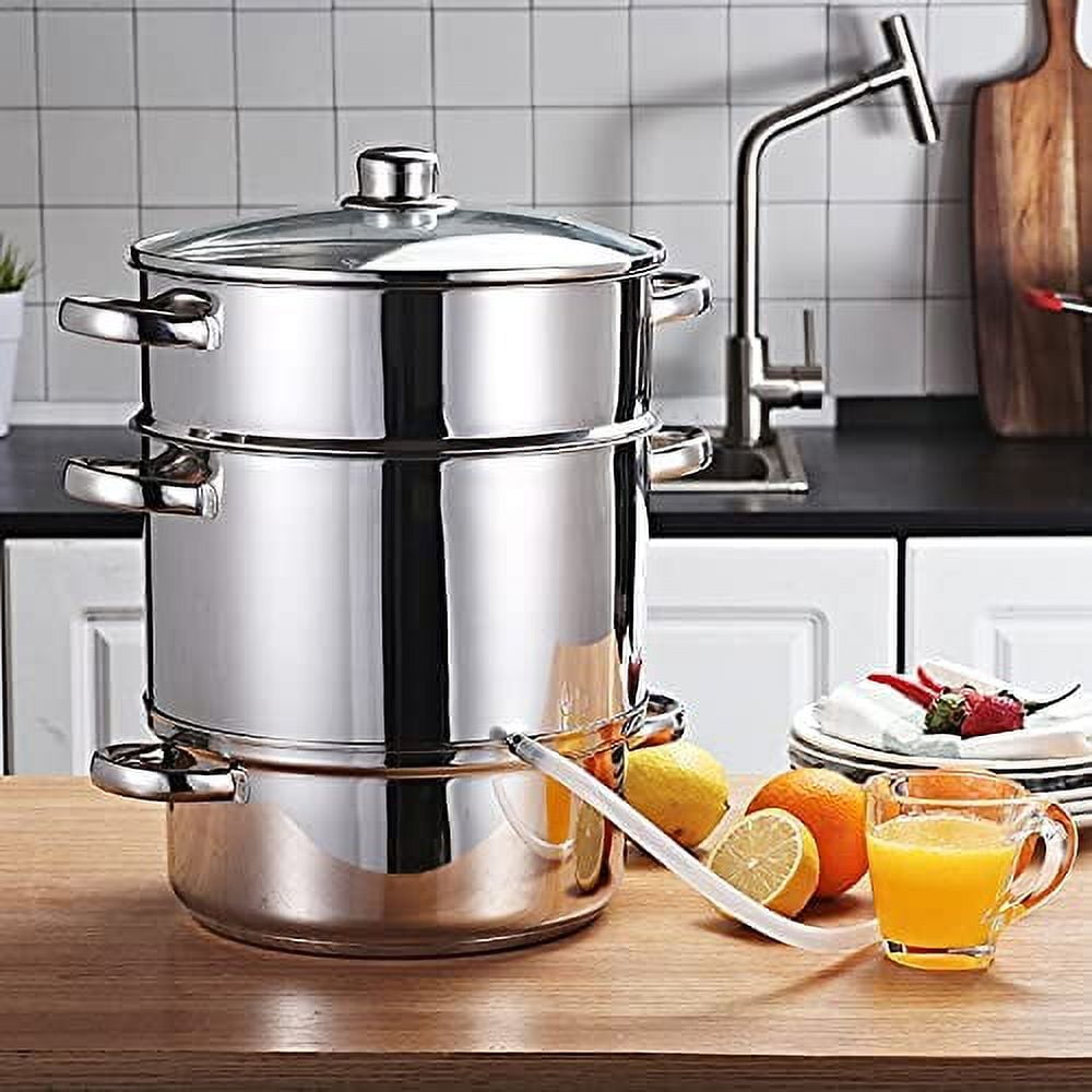 Fruit Steam Juicer Stainless Steel Steamer, Vegetables Steamer Pot 11 ...