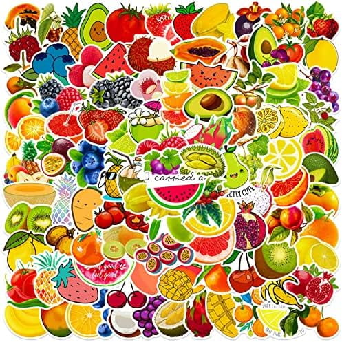 Fruit Stickers, 100 Pcs Cute Fruits Stickers Pack, Colorful VSCO ...