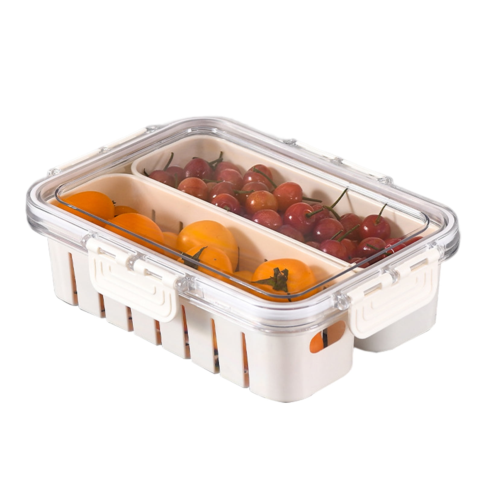 Fruit Storage Box Portable Design Ventilate Compartment with Lid Eco ...