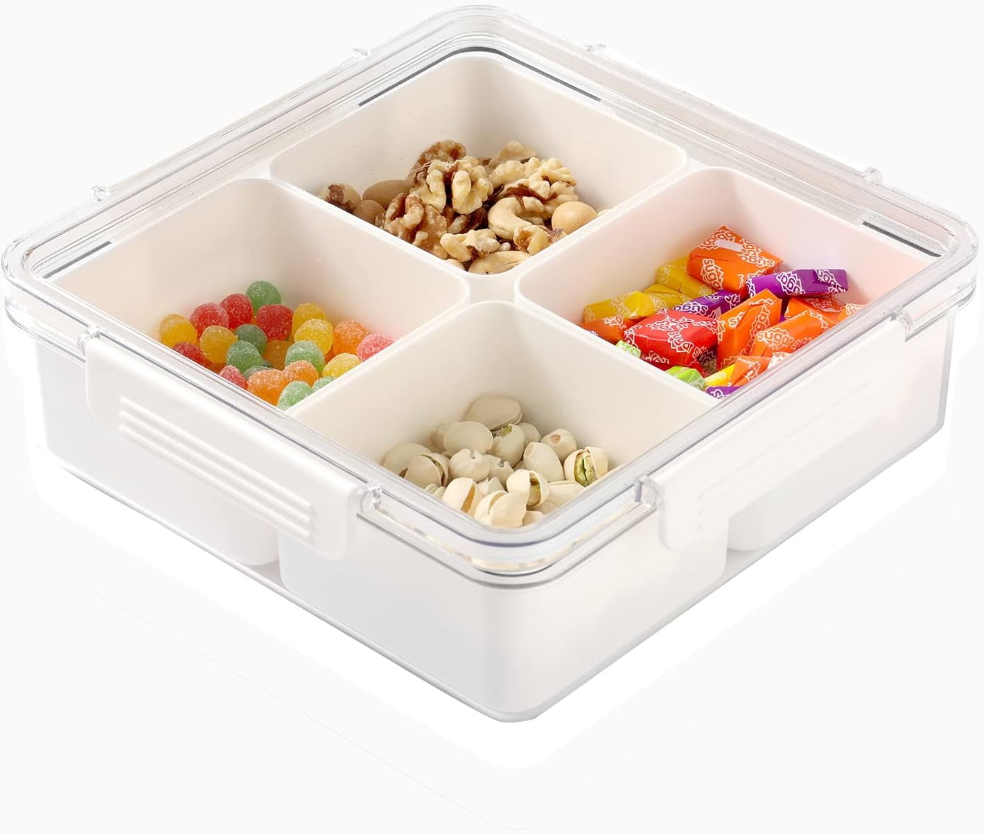 Fruit Storage Container with 4 Removable Compartments – Stackable ...