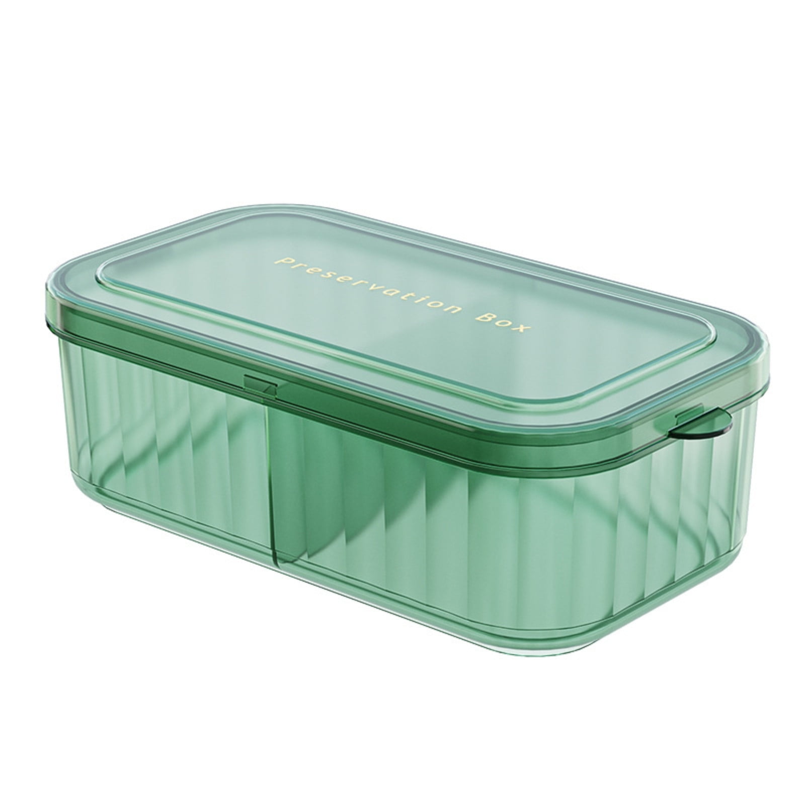 Fruit Storage Containers, Divided Veggie Tray with Lid, 2 Compartment ...
