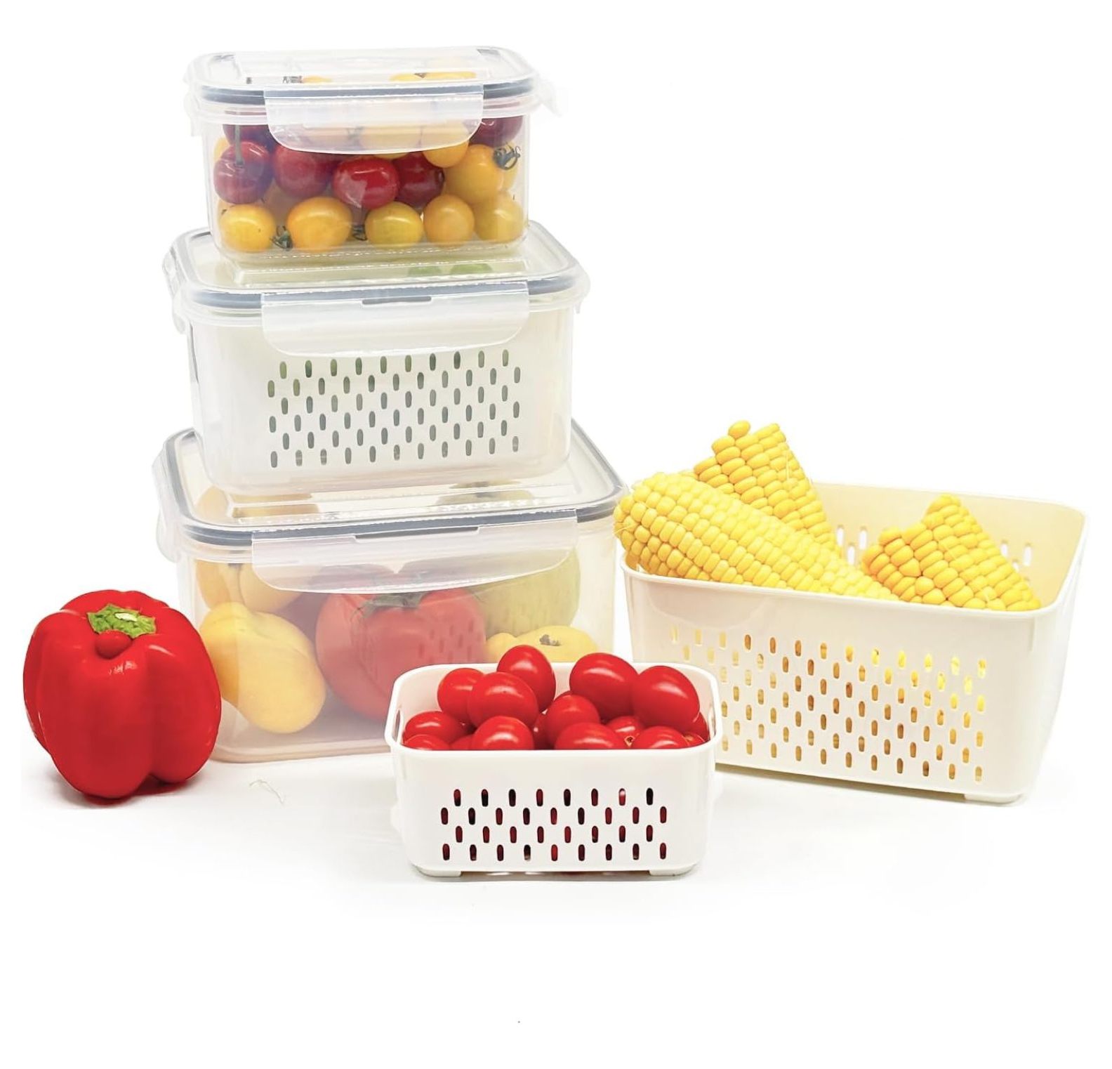 Fruit Storage Containers for Fridge,Produce Saver Containers for ...