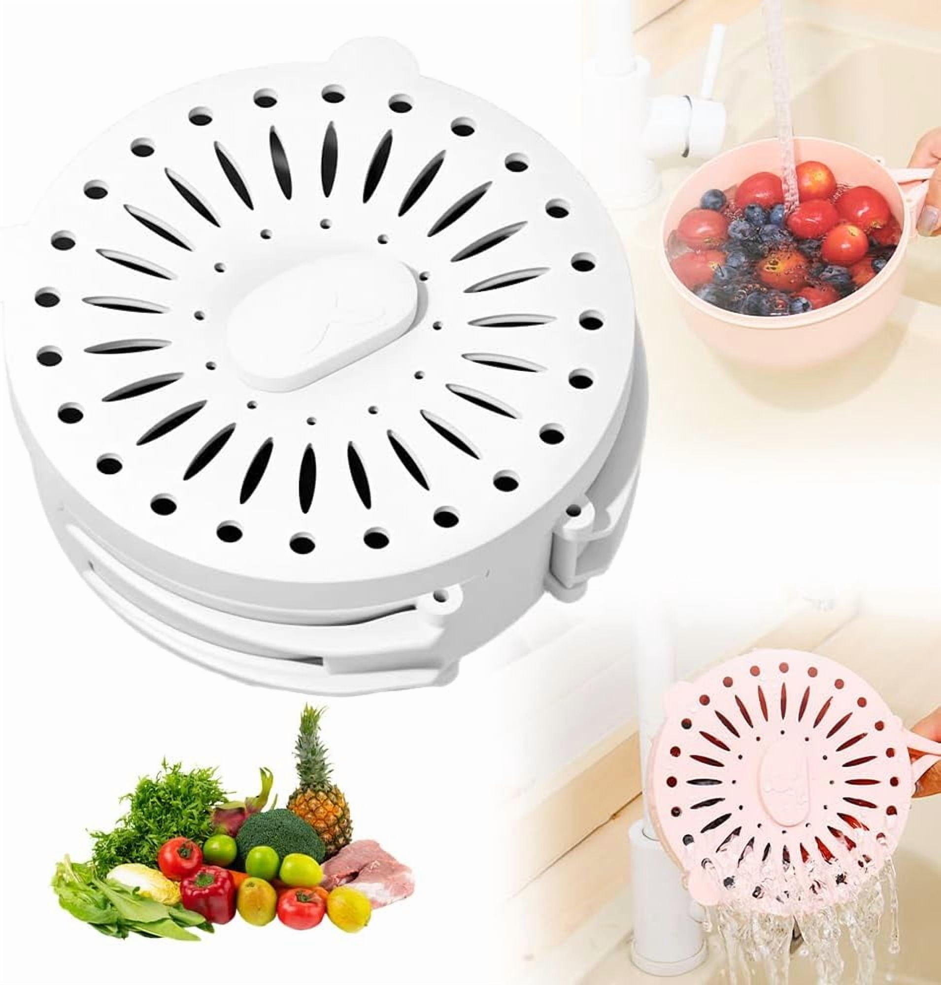 Fruit Strainer Container with Lid, 2 in 1 Drainer and Strainer with ...