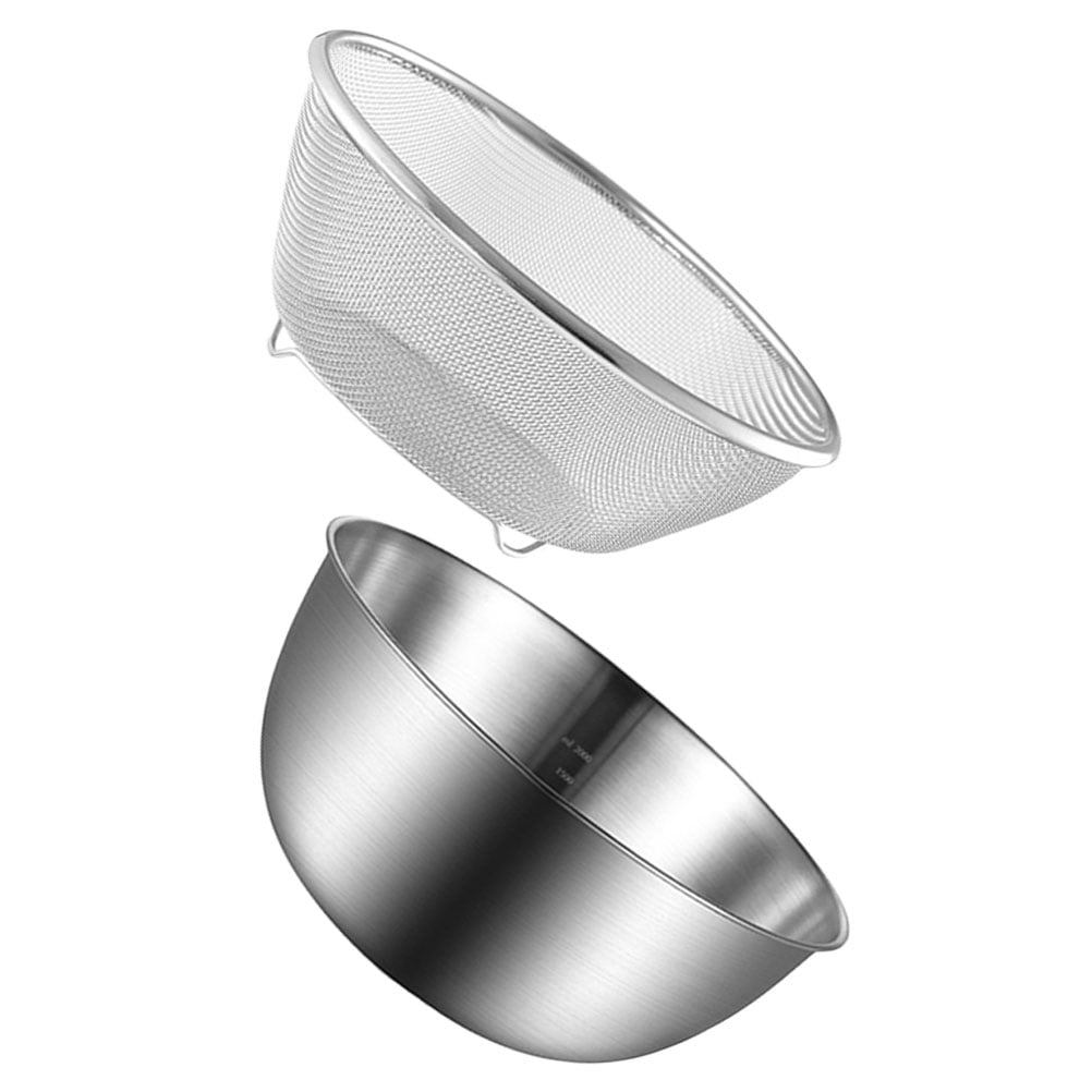 Fruit Strainer Kitchen Stainless Steel Vegetable Basin Mixing Bowls ...