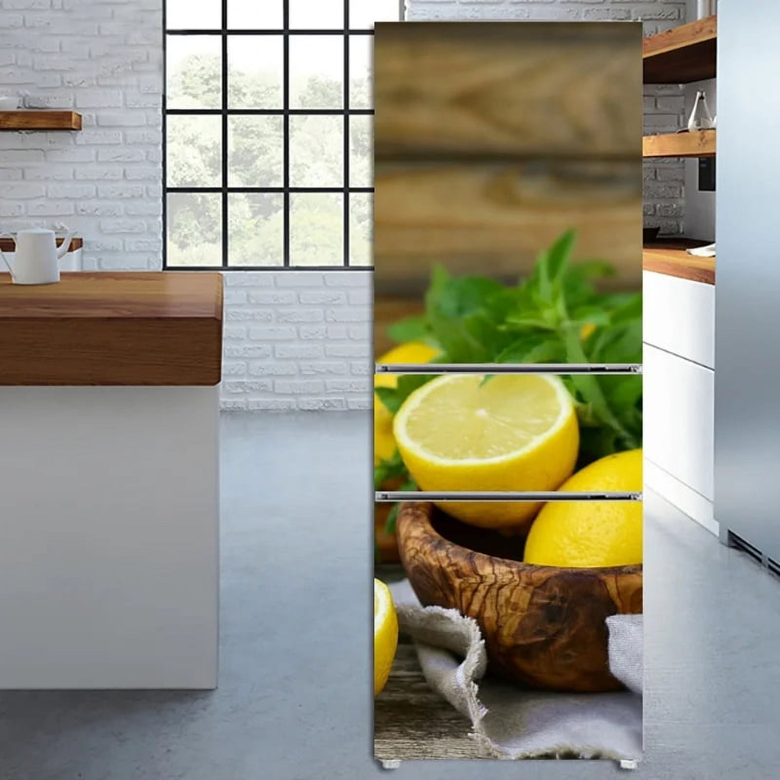 Fruit Strawberry Print Refrigerator Sticker Vinyl Poster Removable ...