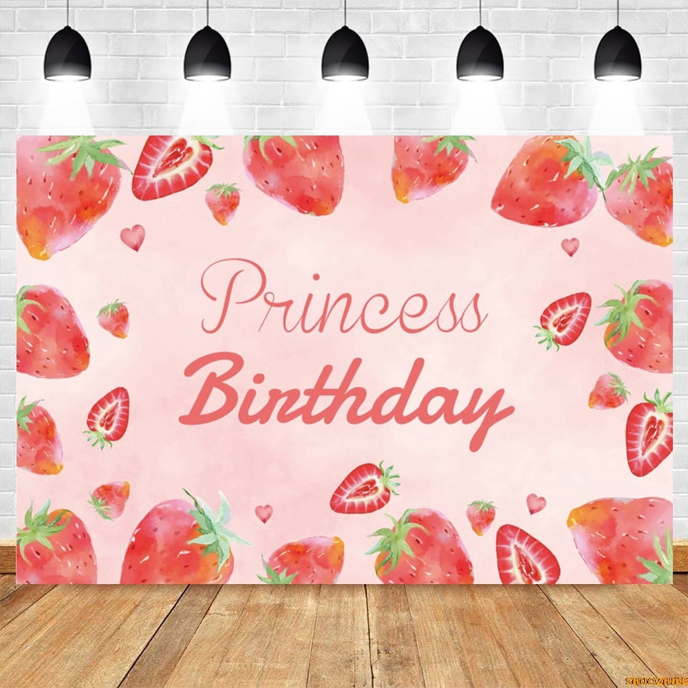 Fruit Strawberry Theme Birthday Party Backdrop Sweet Baby Shower Kids ...