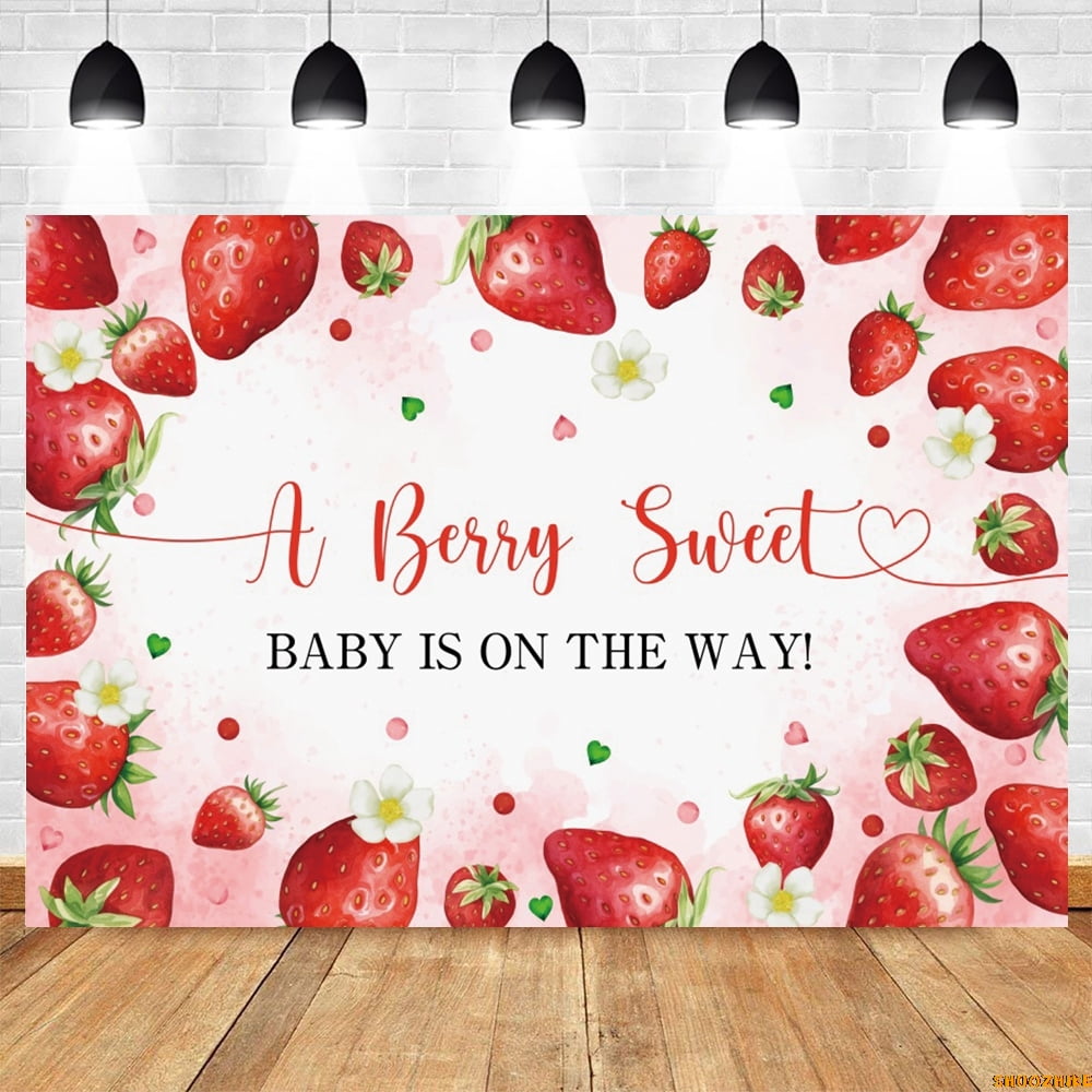 Fruit Strawberry Theme Birthday Party Backdrop Sweet Baby Shower Kids ...