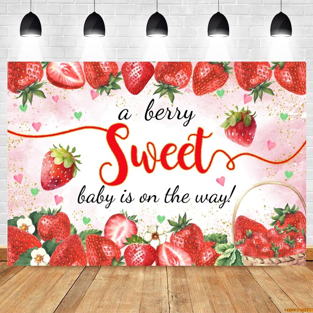 Fruit Strawberry Theme Birthday Party Backdrop Sweet Baby Shower Kids ...