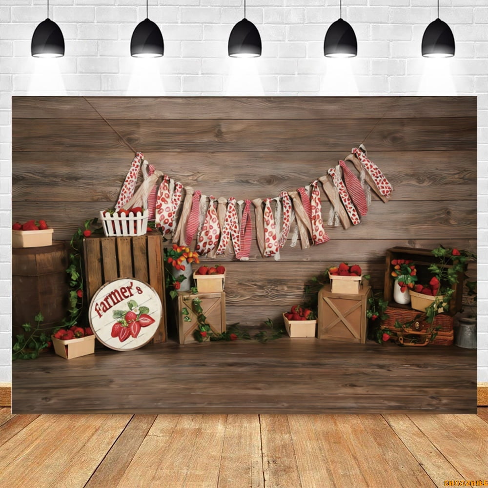 Fruit Strawberry Theme Birthday Party Backdrop Sweet Baby Shower Kids ...