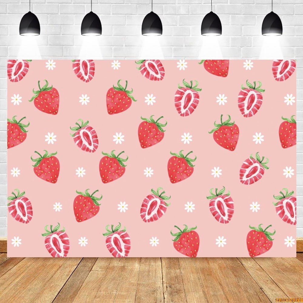 Fruit Strawberry Theme Birthday Party Backdrop Sweet Baby Shower Kids ...